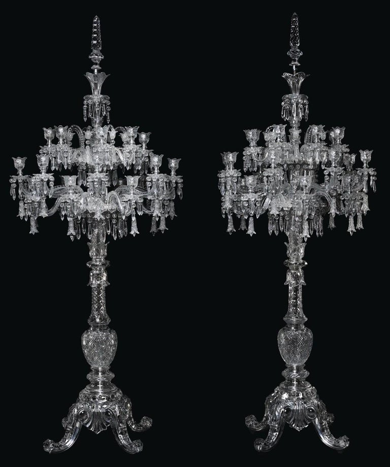 Cristalleries De Baccarat, a Large Pair of French Cut-Crystal Tsarine ...