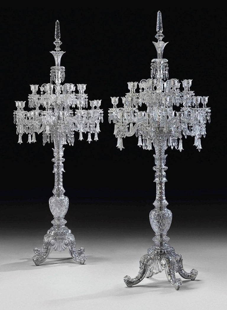 Cristalleries De Baccarat, a Large Pair of French Cut-Crystal Tsarine ...