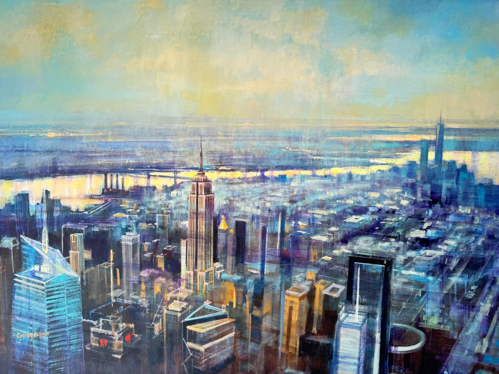 Cristina Bergoglio - NY ATMOSPHERES 2-original impressionism cityscape ...