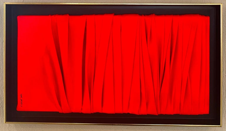 Cristina Estañ - Contemporary Collage, Fluorescent Neon Orange Colour ...