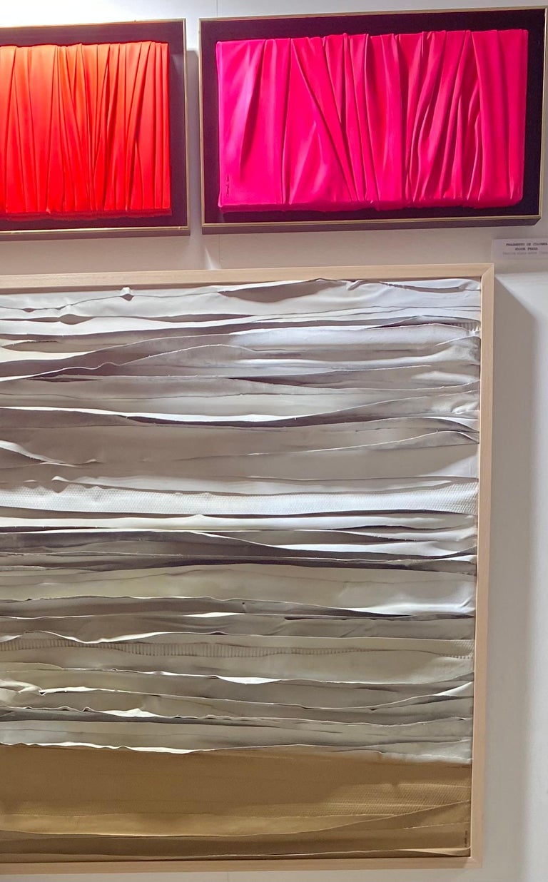 Cristina Estañ - Diptych Contemporary Collage, Neon Orange and Pink ...