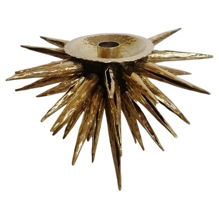 ROMOHERRERA, "Tintorado" Candle holder in Tumbaga, size medium. For ...