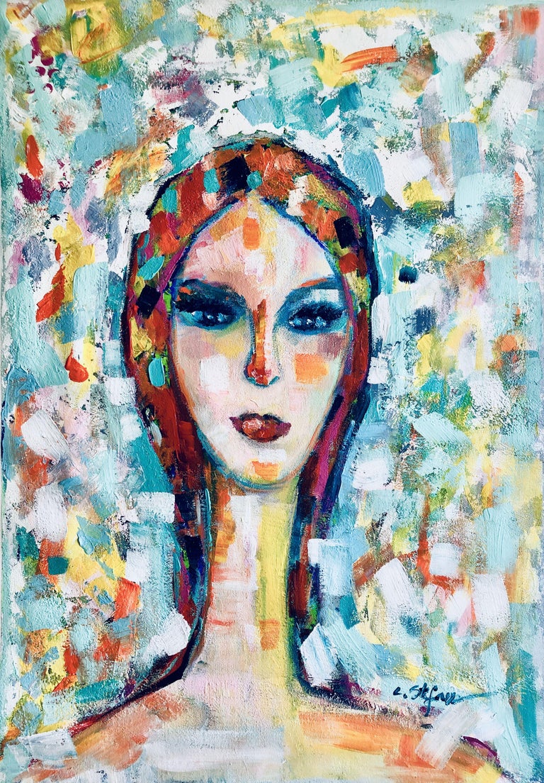 Cristina Stefan - Sunburn, Painting, Acrylic on Canvas For Sale at 1stDibs