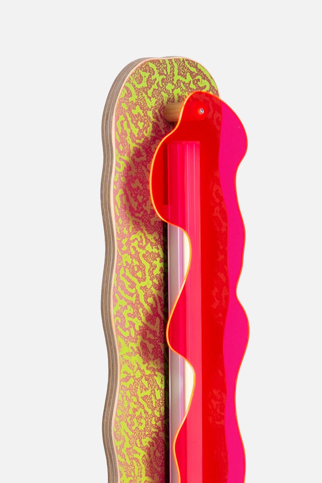 CRLL#140 / Floor Lamp / Silkprinting on plywood For Sale at 1stDibs