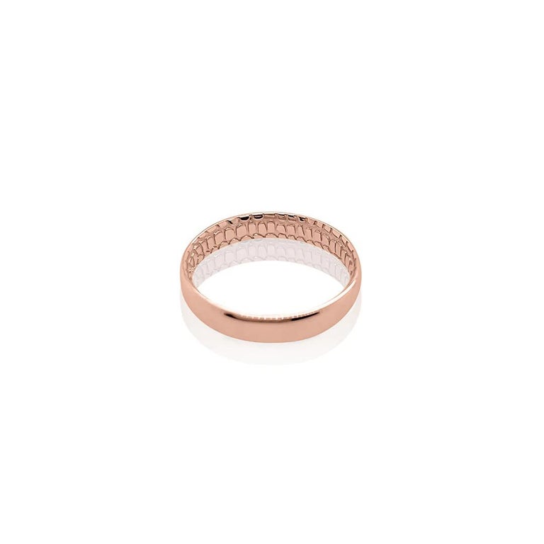 Customizable Croc Band in 18ct Yellow Gold For Sale at 1stDibs