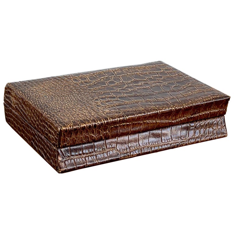 Crocodile Leather Cigar Box For Sale at 1stDibs