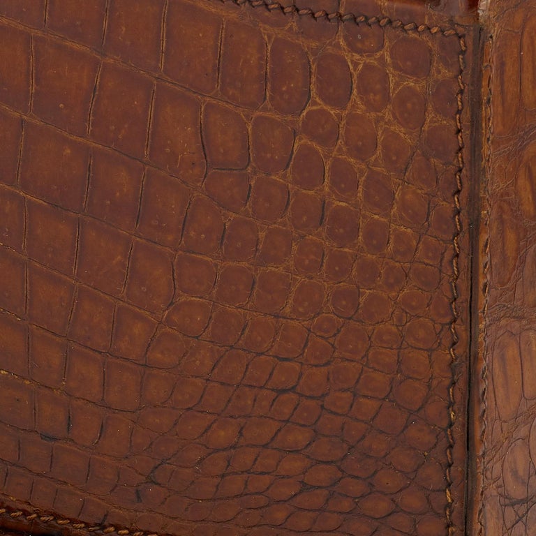 Crocodile Stationary Desk Piece Made by Asprey, circa 1910-1915 at 1stDibs