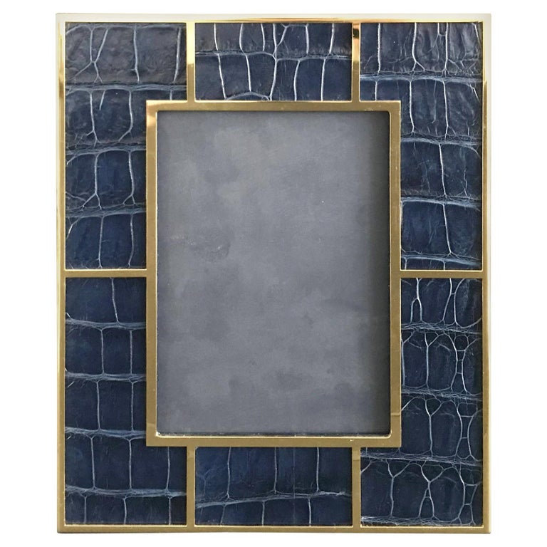 Crocodile Skin Gold-Plated Photo Frame by Fabio Ltd at 1stDibs ...
