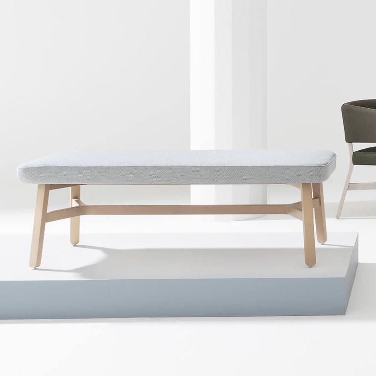 Croissant 569 Light Gray Ottoman by Emilio Nanni For Sale at 1stDibs