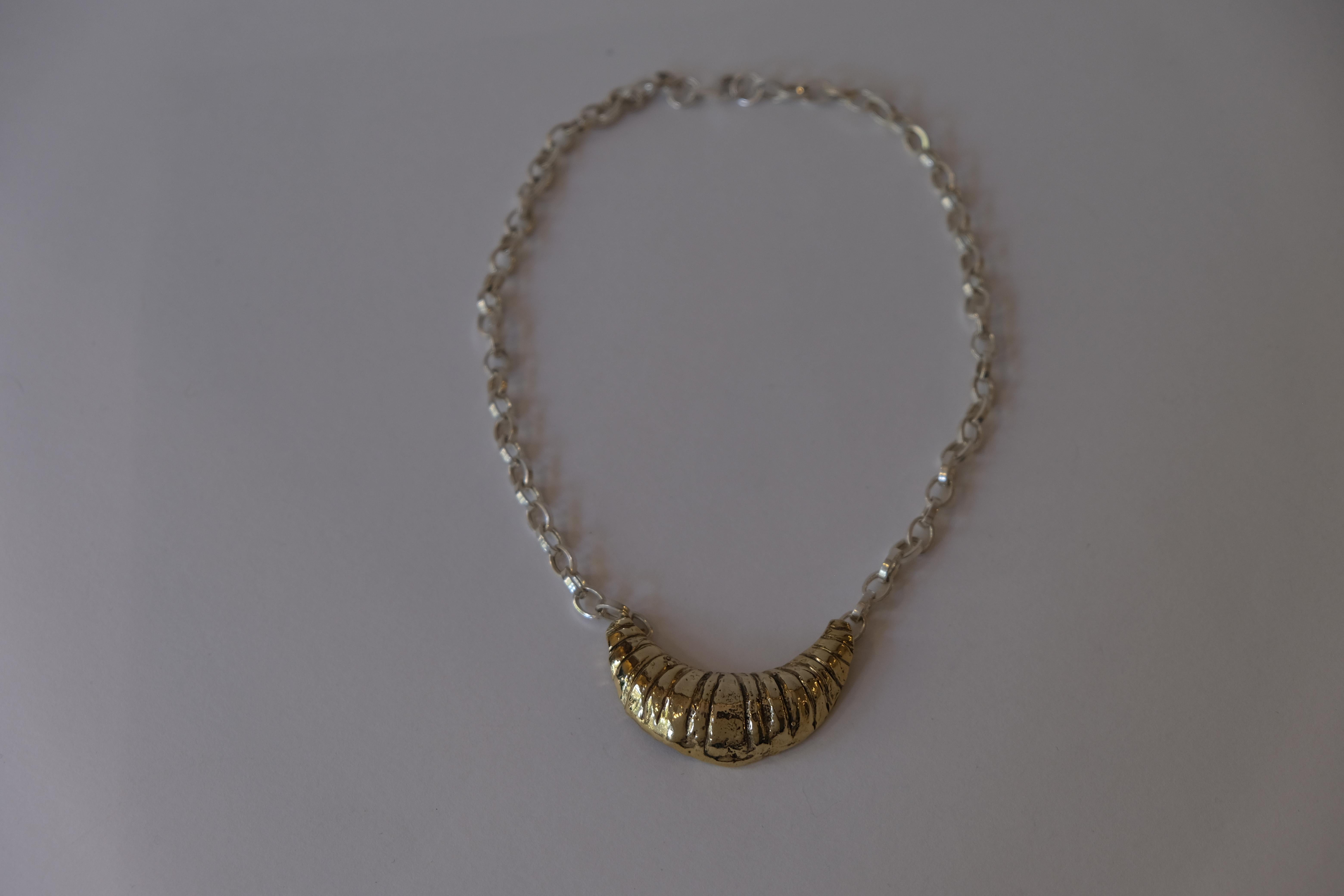 Croissant Chain Necklace For Sale at 1stDibs