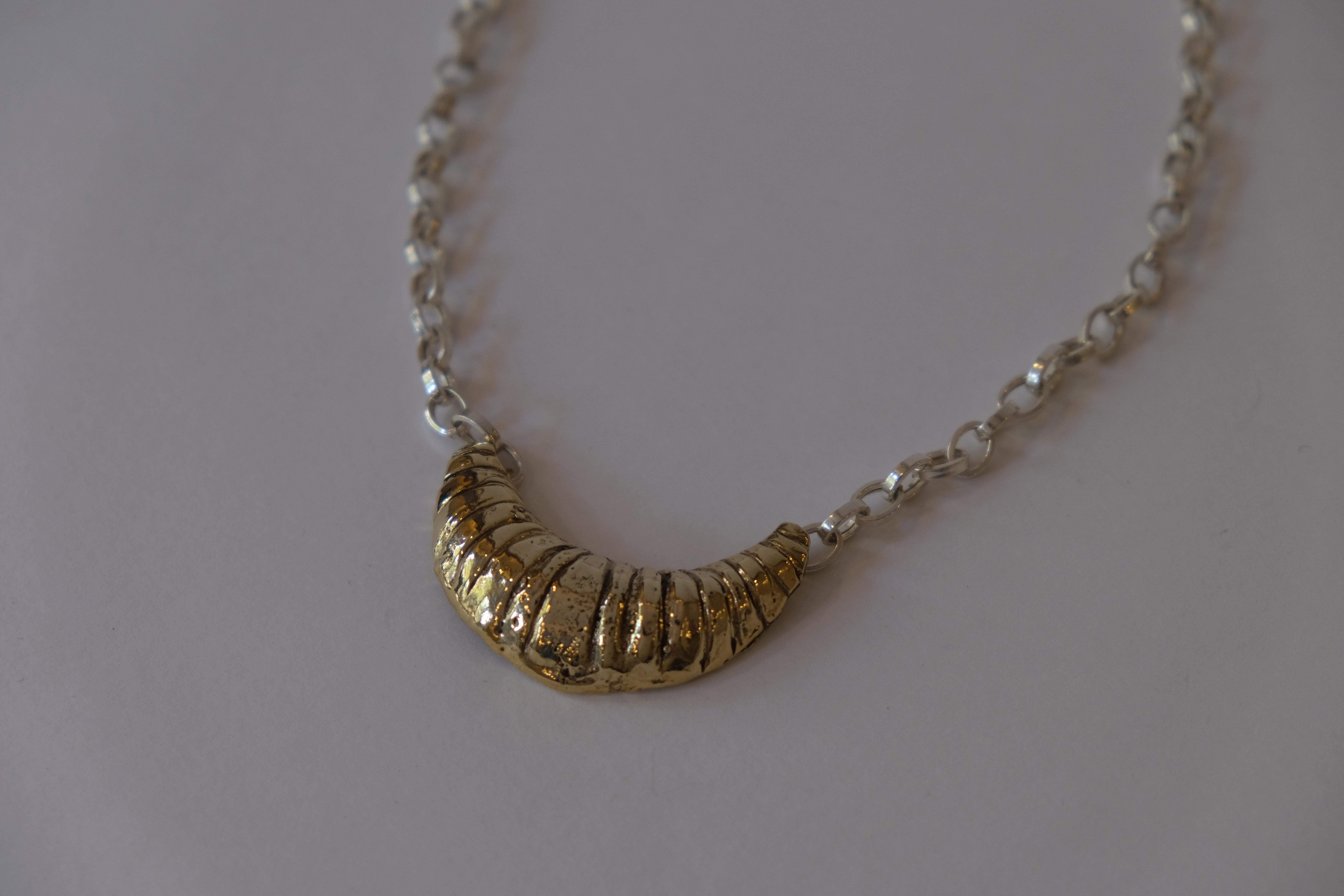 Croissant Chain Necklace For Sale at 1stDibs