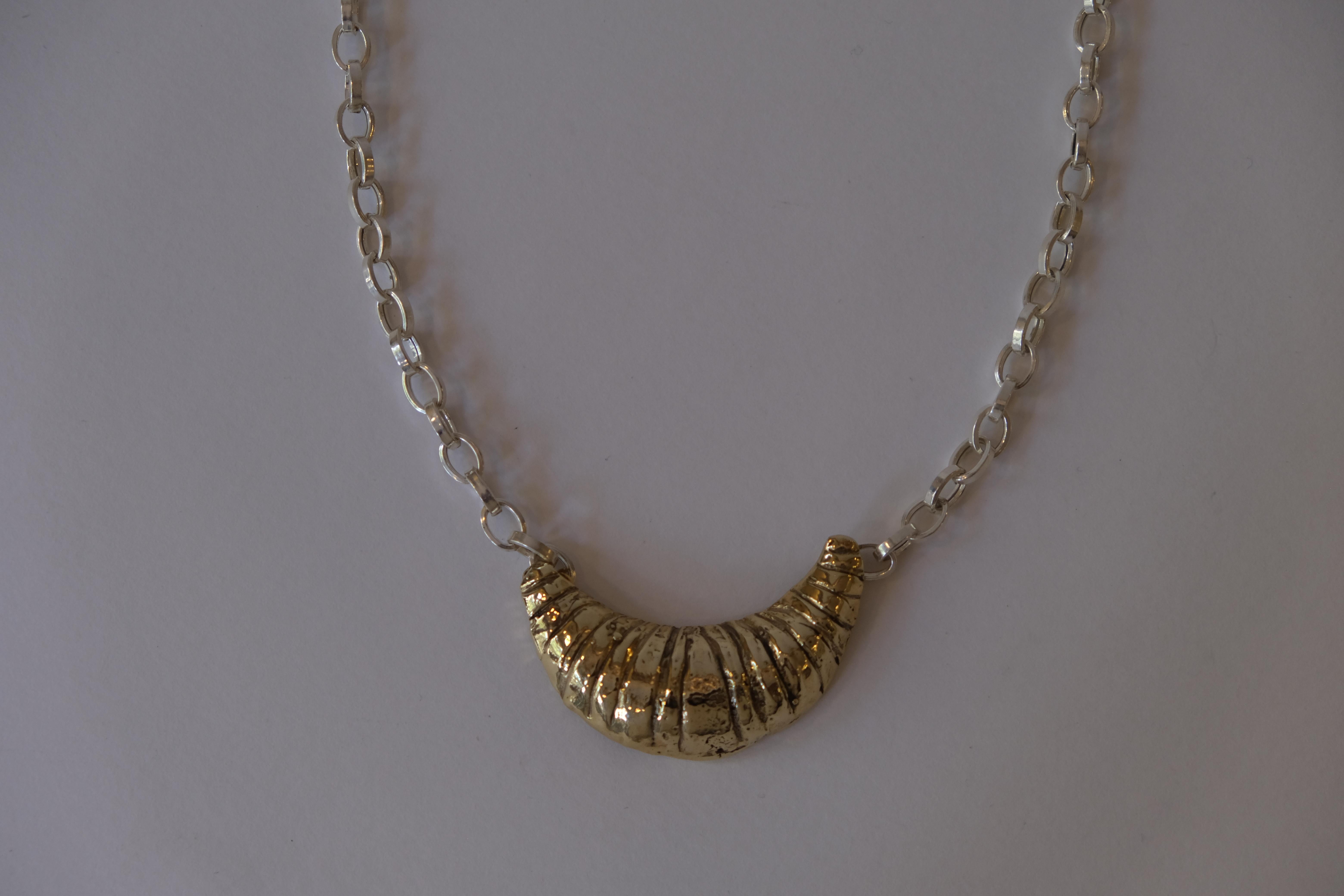 Croissant Chain Necklace For Sale at 1stDibs