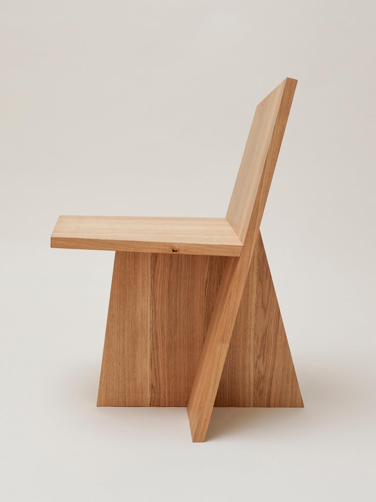 Crooked Asymmetrical Dining Chair in Massive Oak with Oil Wax Finish ...