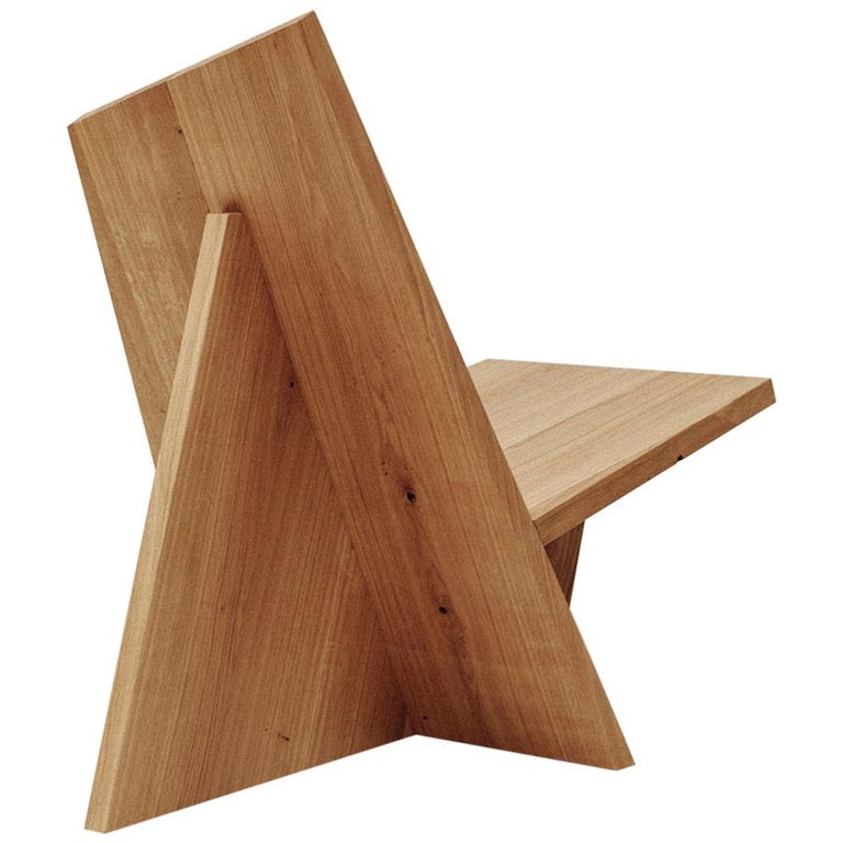 Crooked Contemporary Lounge Chair in Wood For Sale at 1stDibs