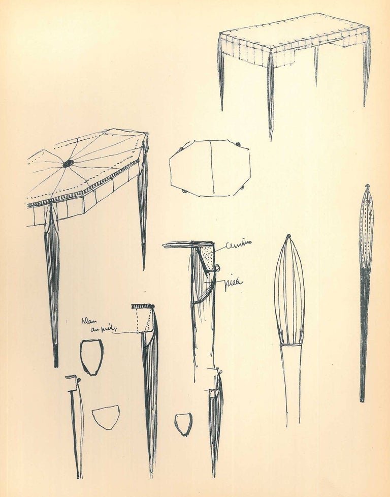 Croquis de Ruhlmann, Folder of Furniture Designs by Ruhlmann For Sale ...