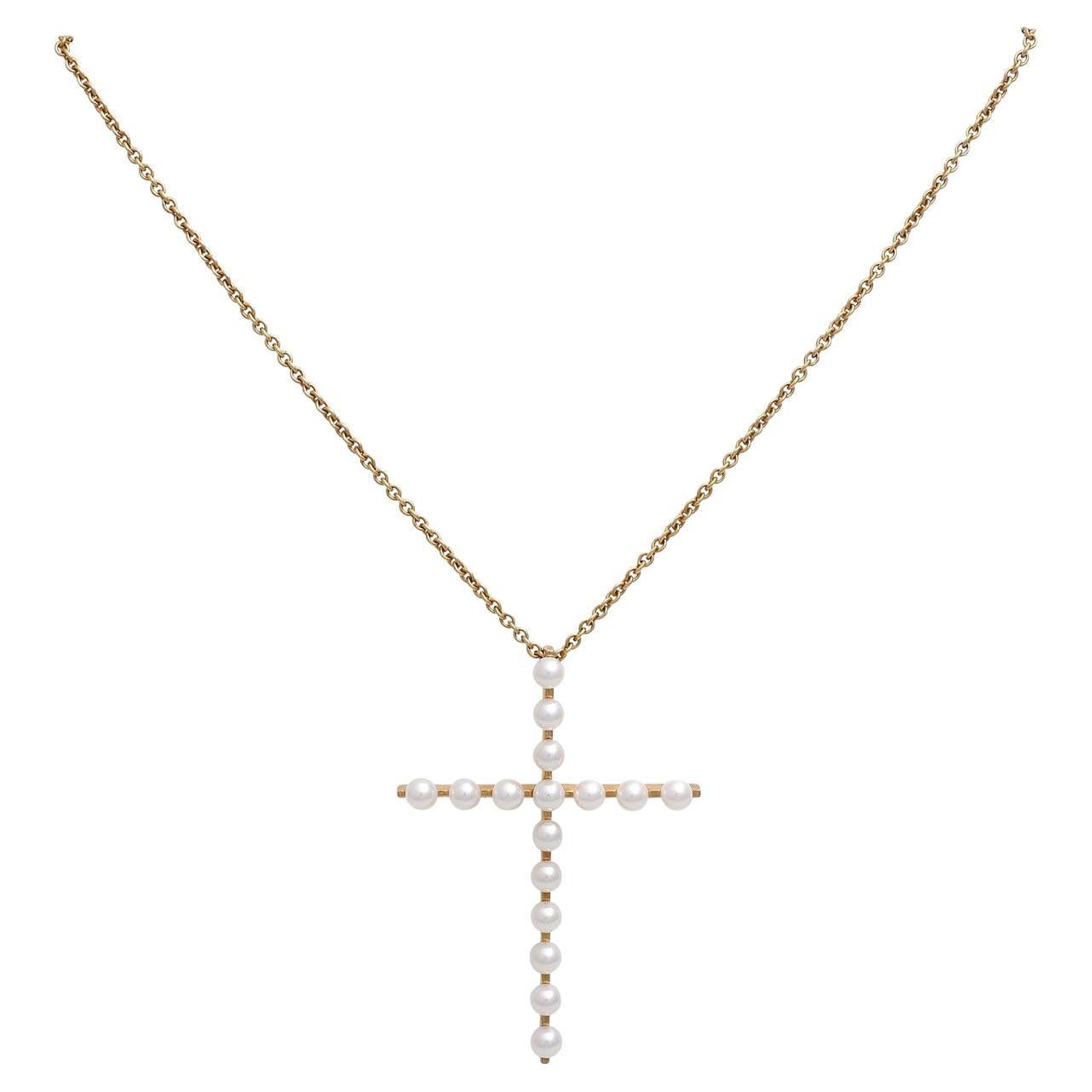 Pendant 'Cross' with Garnet For Sale at 1stDibs