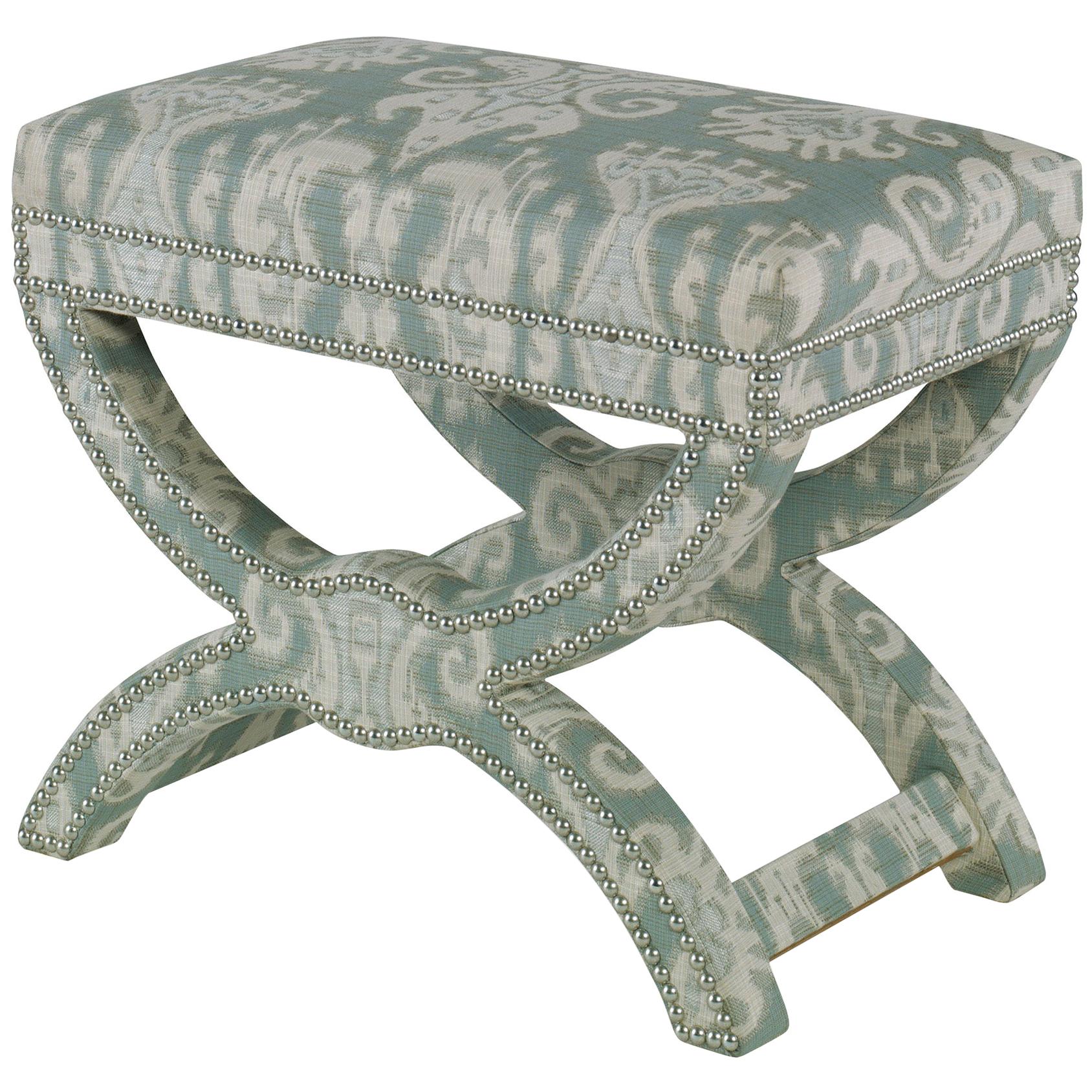 Customizable Cross Stool in Cotton by CuratedKravet For Sale at 1stDibs