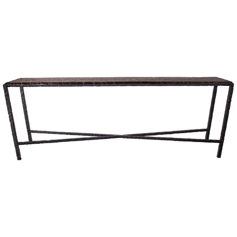 Cross Stretcher Console Table For Sale at 1stDibs
