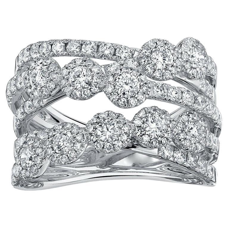 Sliding Diamond 0.48 Total Carat Round Diamond Yellow Gold Cocktail ...