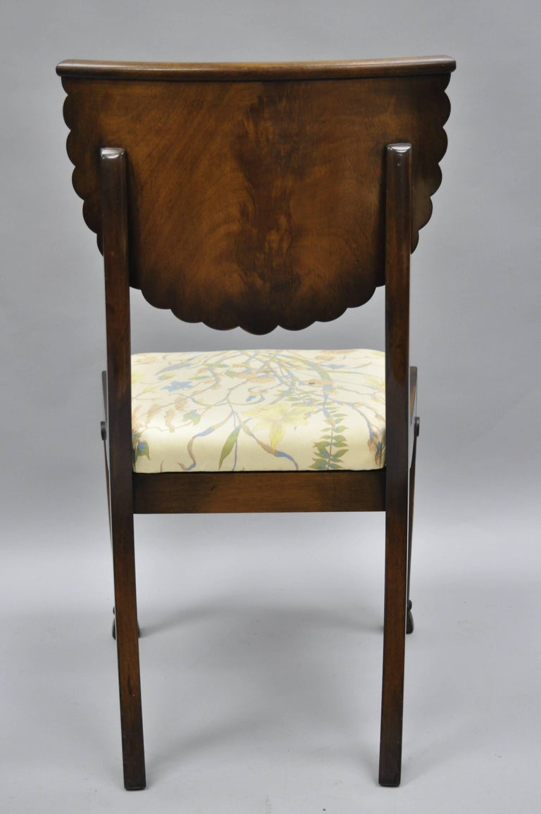 Set of 6 Crotch Mahogany Hoof Foot Regency Style Klismos Saber Leg ...