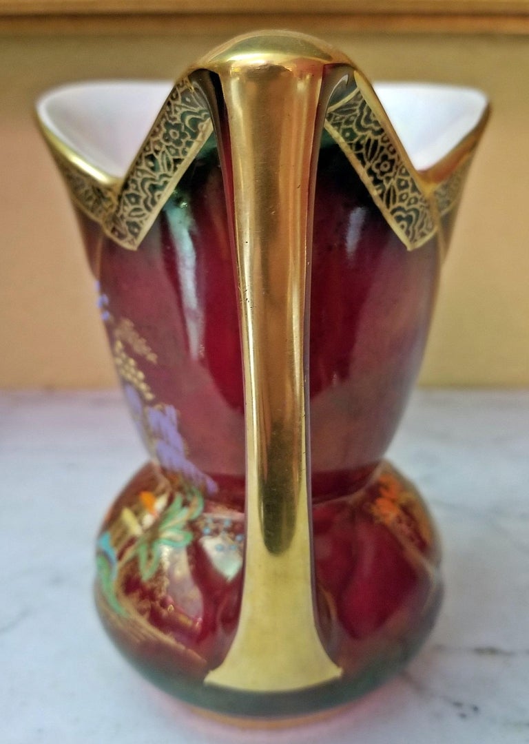 Crown Devon Fieldings Rouge Royal Jug Temple Garden Pattern at 1stDibs