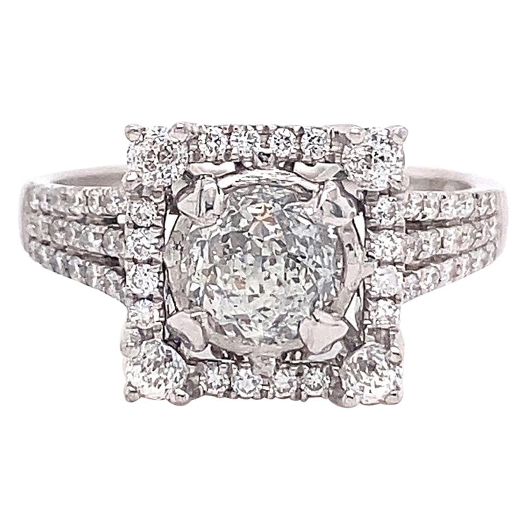 Crown of Light Diamond 1.86 Tcw Engagement Ring 14kt White Gold For ...