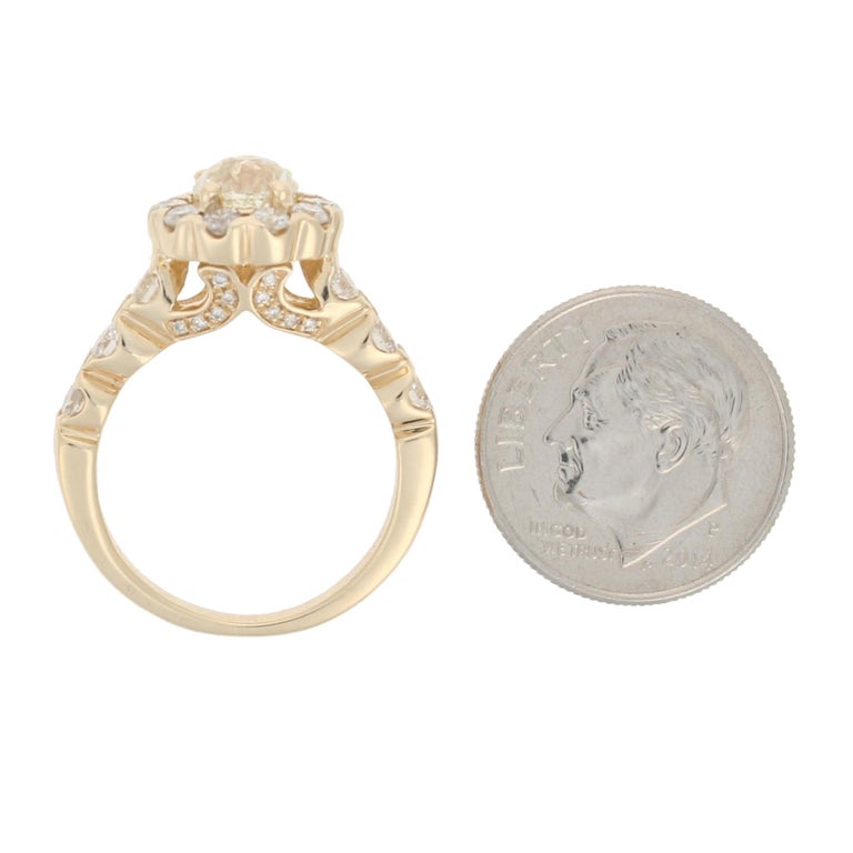 Crown of Light Diamond Engagement Ring Yellow Gold, 14k Crown Light 2 ...