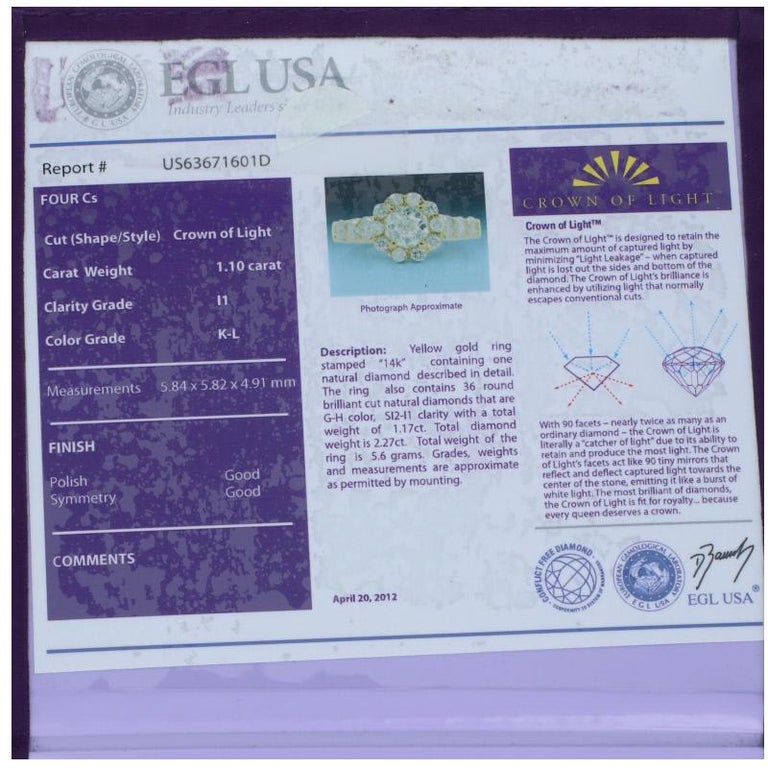 Crown of Light Diamond Engagement Ring Yellow Gold, 14k Crown Light 2 ...