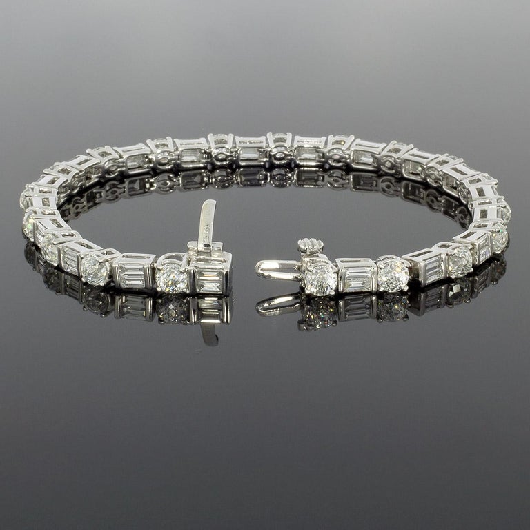 Crown of Light Platinum 10.84 Carat Fantasy Cut Diamond Tennis ...