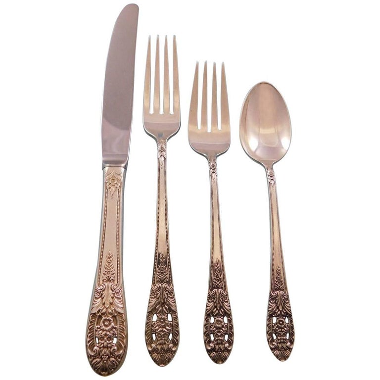 Crown Princess by International Sterling Silver Cutlery Set 12 Service ...