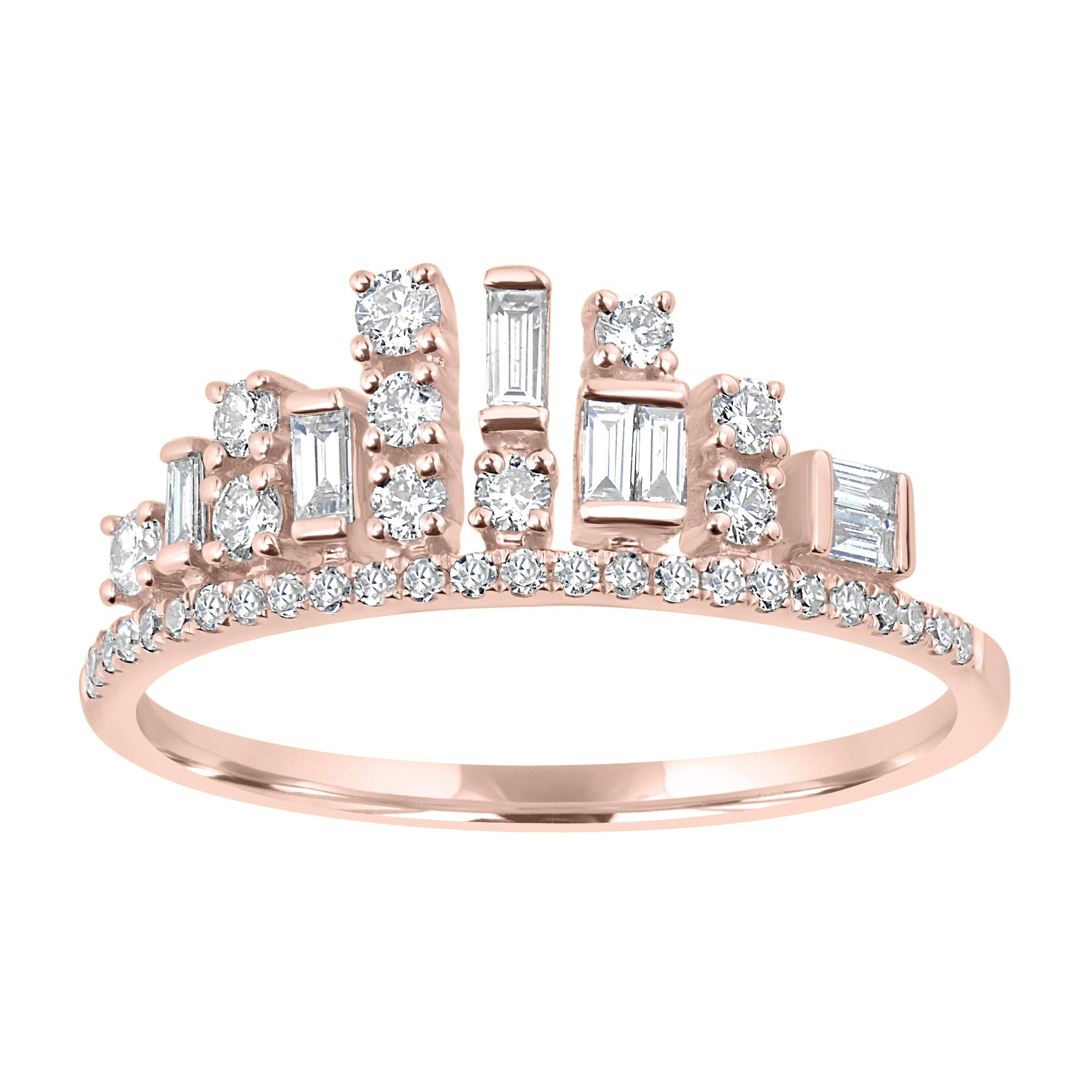 Luxle 14k Gold 3/8 Carat T.W. Diamond Crown Ring For Sale at 1stDibs | tw 8