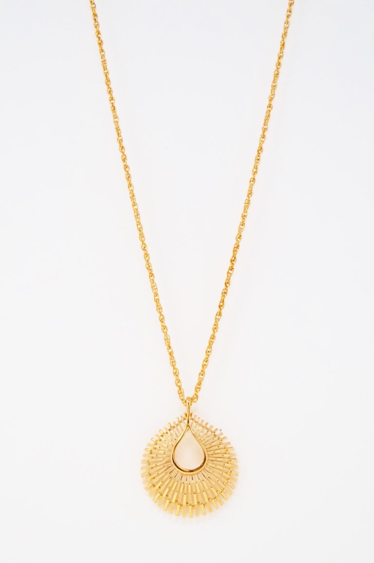 Crown Trifari Sunburst Atomic Style Pendant Necklace, circa 1955 ...