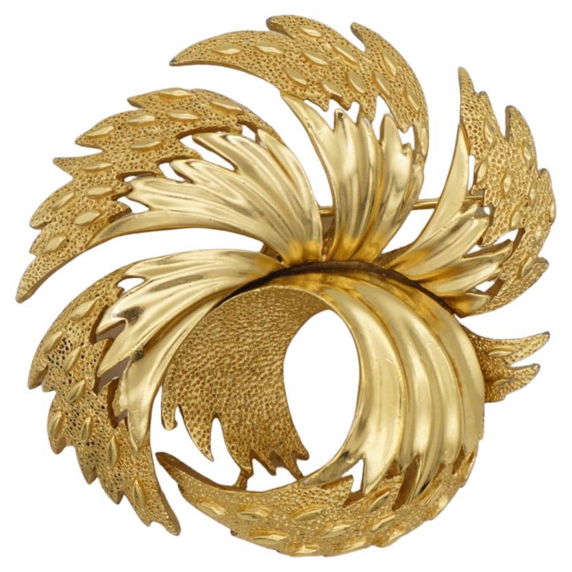 Crown Trifari Vintage 1950s Large Flower Bloom Firework Circle Swirl ...