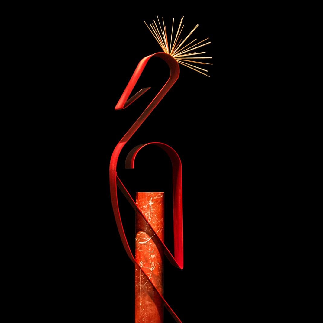 Crowned Crane Sculpture design by Filippo Bonanomi for Officina della ...
