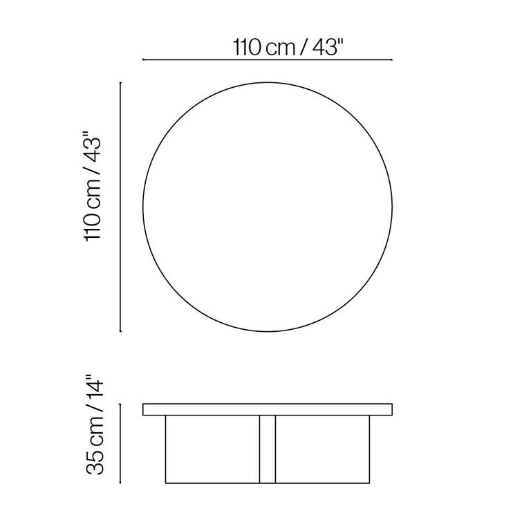 Cruciform Pyramid Base Solid Wood Round Table by Nono For Sale at 1stDibs