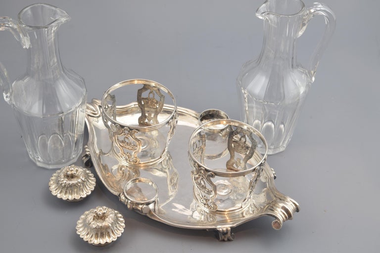 Cruet Set, Silver, Glass, René-Pierre Ferrier, Paris, France, 1775 For ...