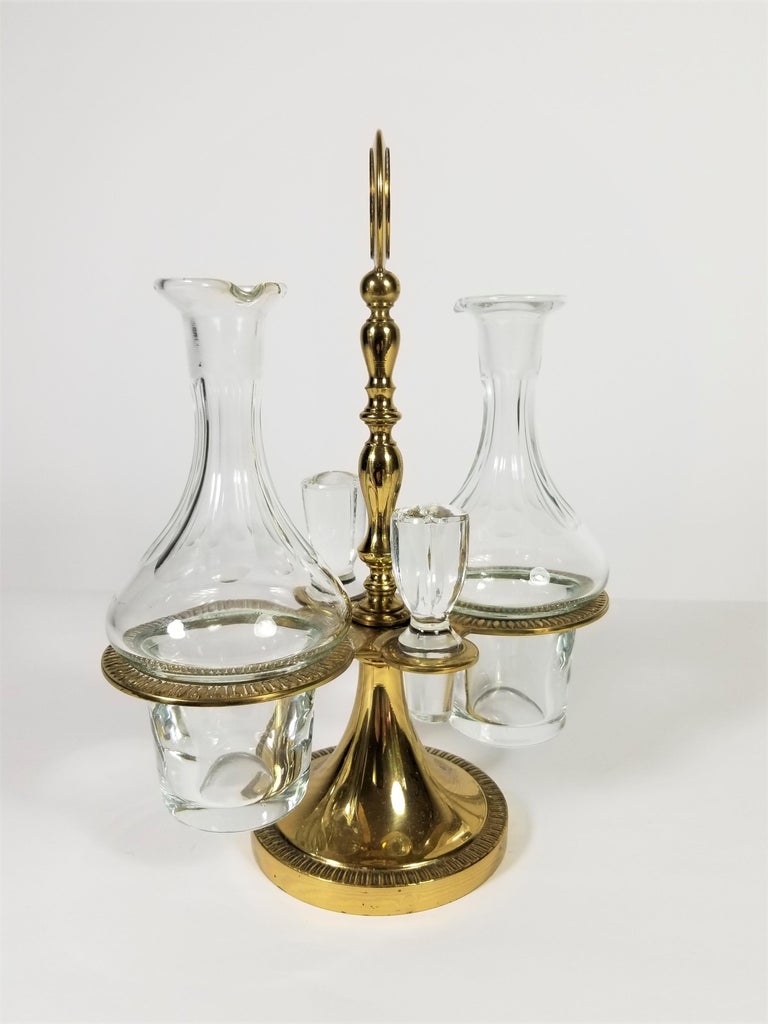 Cruet Set Italian Brass and Glass, Italy at 1stDibs | italian cruet set ...
