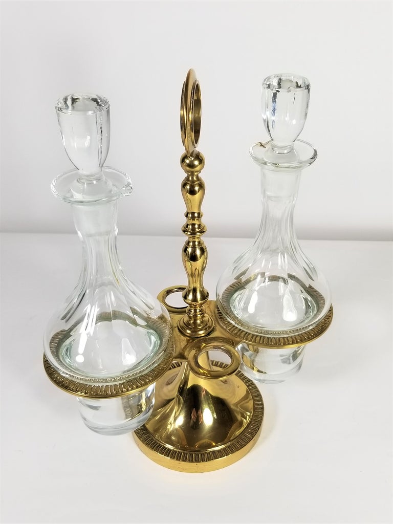 Cruet Set Italian Brass and Glass, Italy at 1stDibs | italian cruet set ...