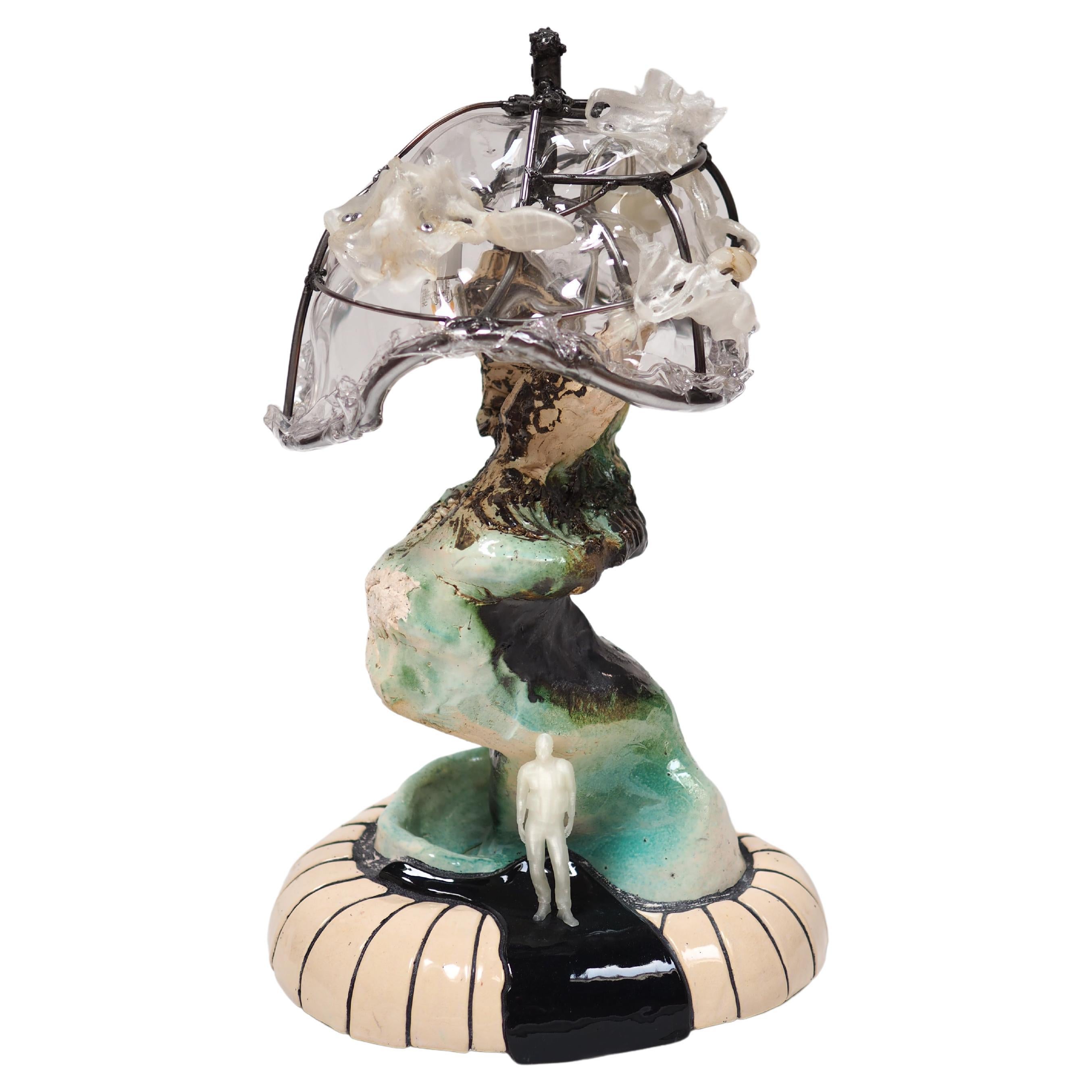 Contemporary Chromed Multi-Head Table Lamp at 1stDibs