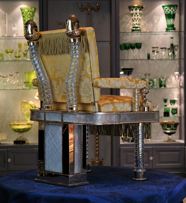 Crystal and Bronze Chair For Sale at 1stDibs