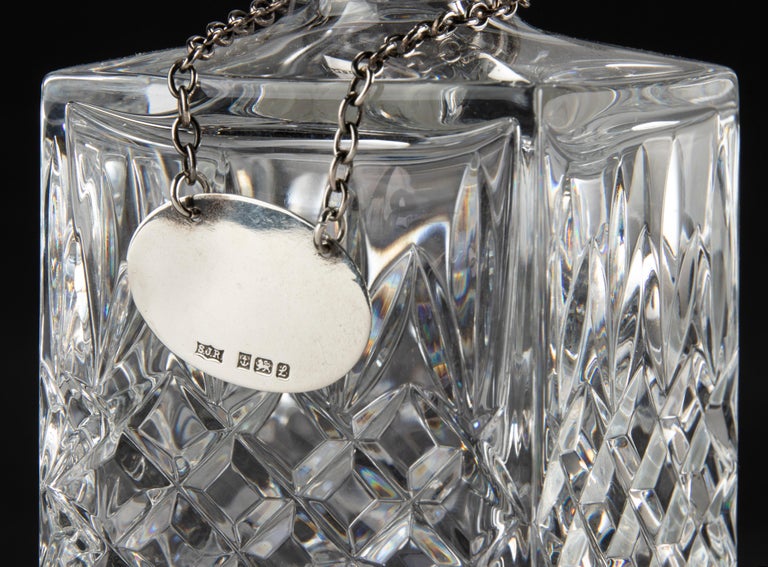 Crystal Decanters, Sterling Silver Bar Set on a Rack Hallmarked ...