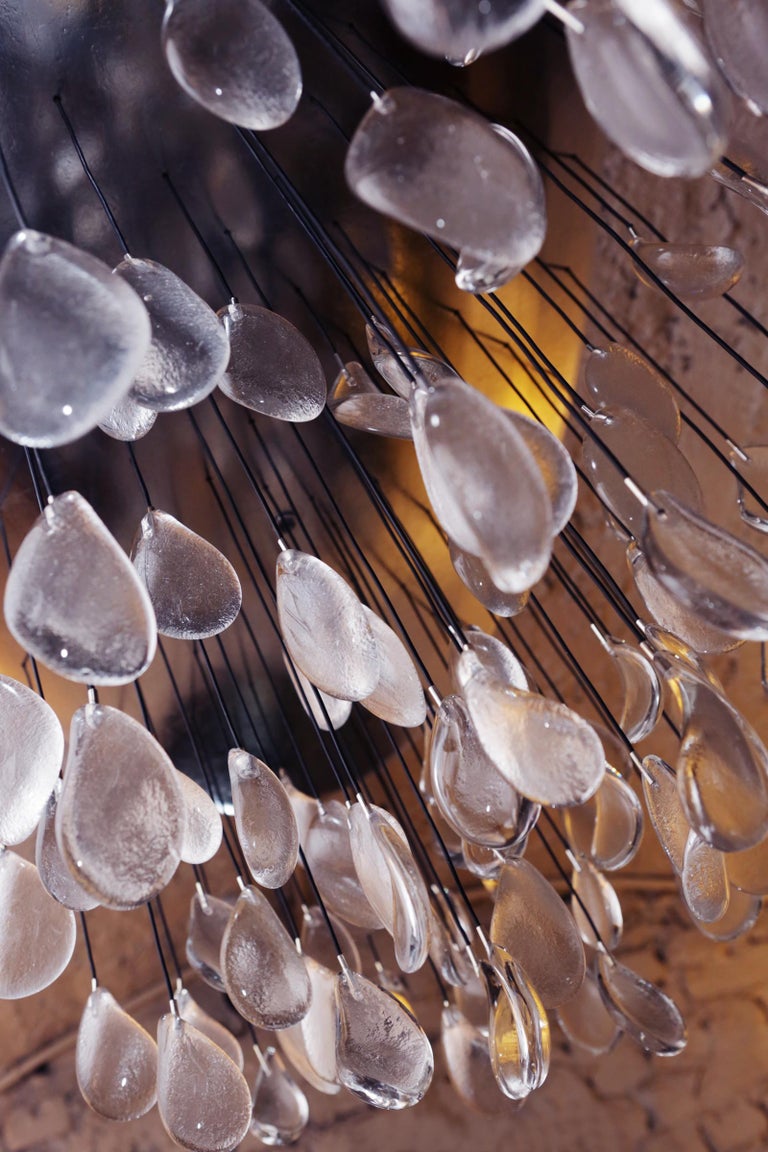 Crystal Glass Rain Drops Suspension For Sale at 1stDibs