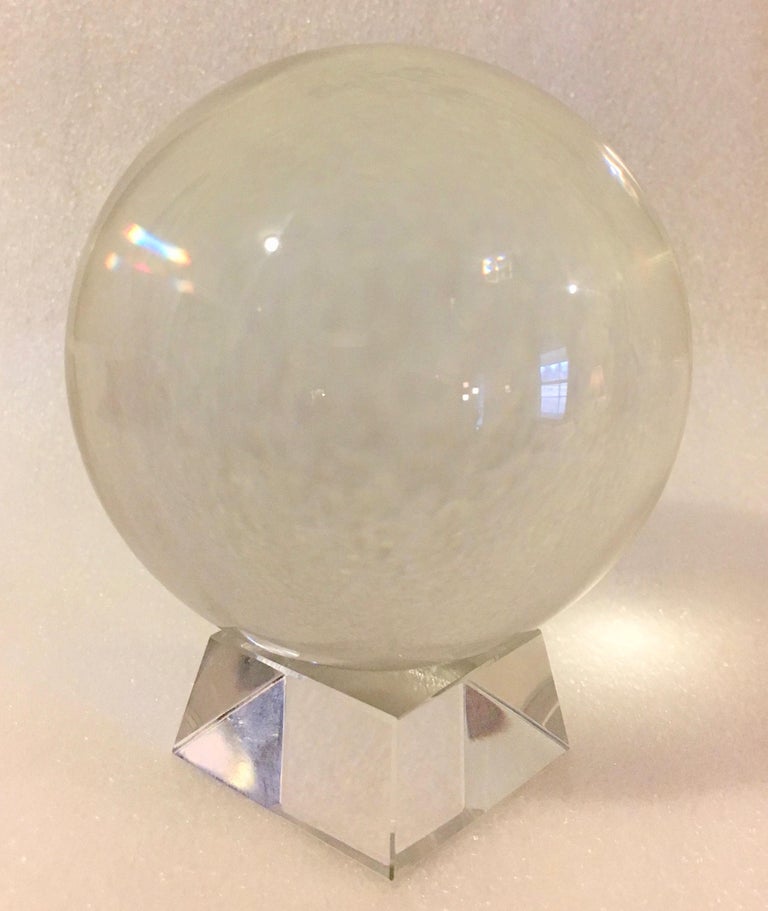 Crystal Ball on Acrylic Stand at 1stDibs