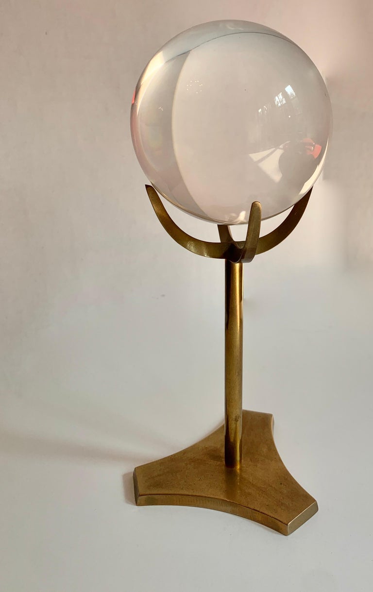 Crystal Ball on Brass Stand at 1stDibs | crystal ball stand, glass ball ...