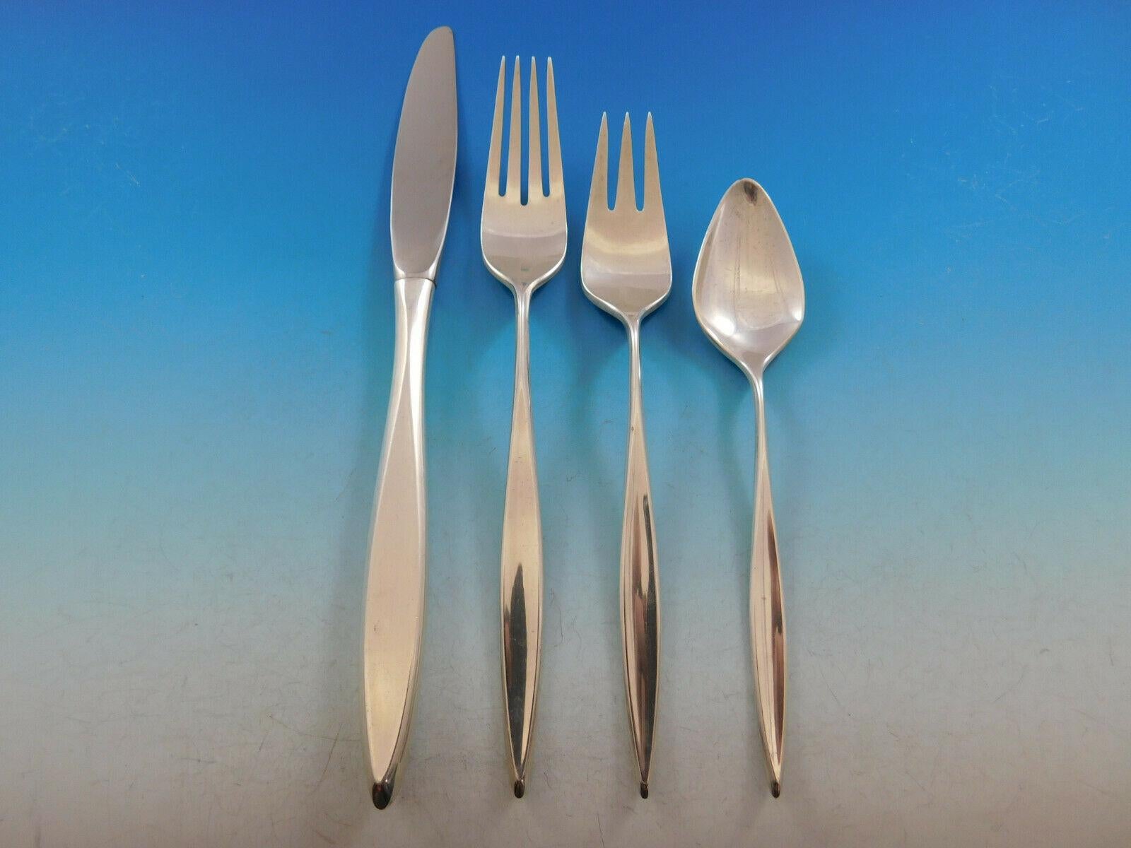 Crystal by International Sterling Silver Flatware Set 12 Service 62 ...