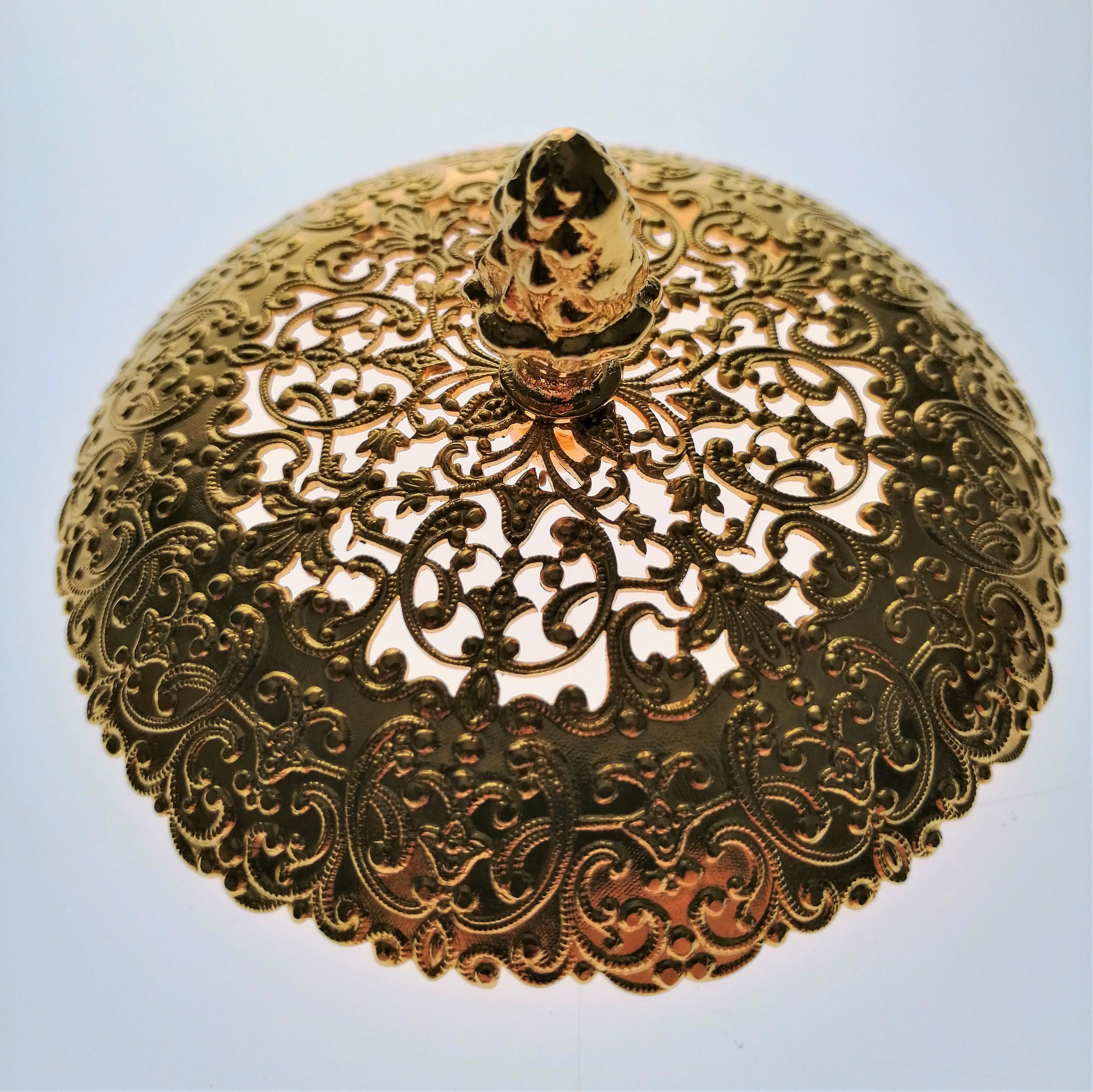 Crystal Candy Box With Bronze Gold -Plated For Sale at 1stDibs | gold ...