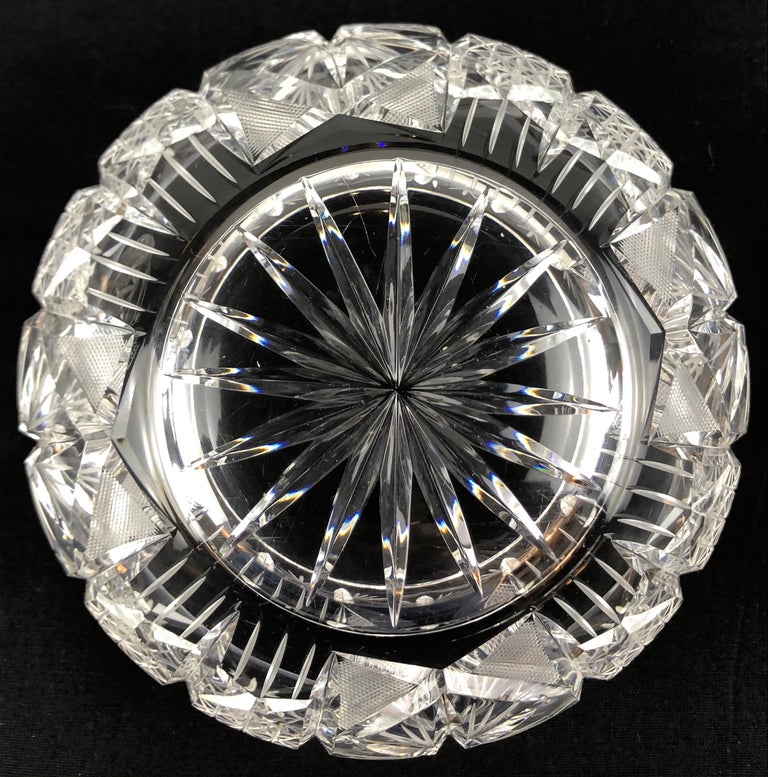 Crystal Candy Dish, Trinket or Jewelry Box Attributed to Baccarat at ...