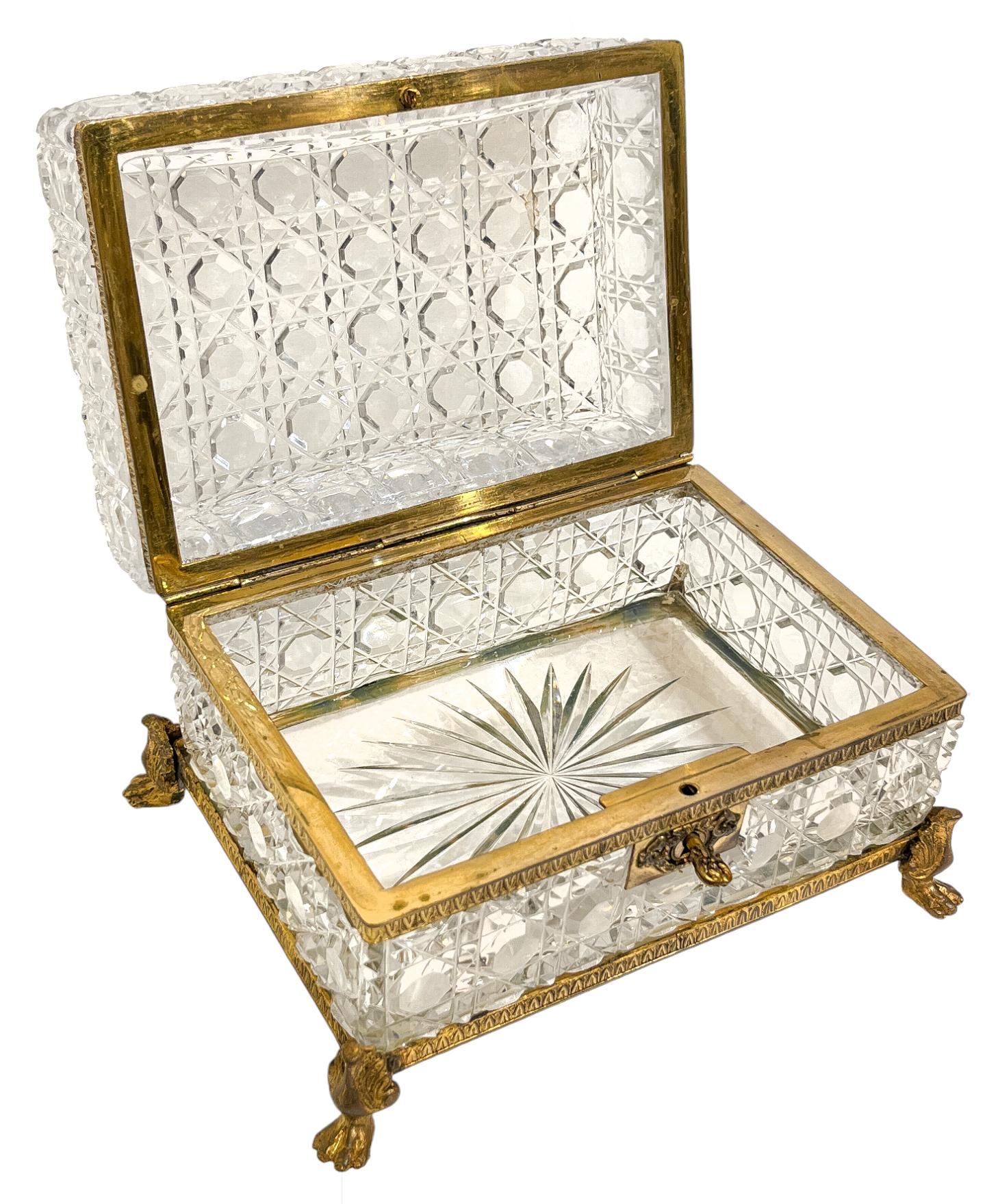 Crystal Casket with Key Att. to Baccarat For Sale at 1stDibs