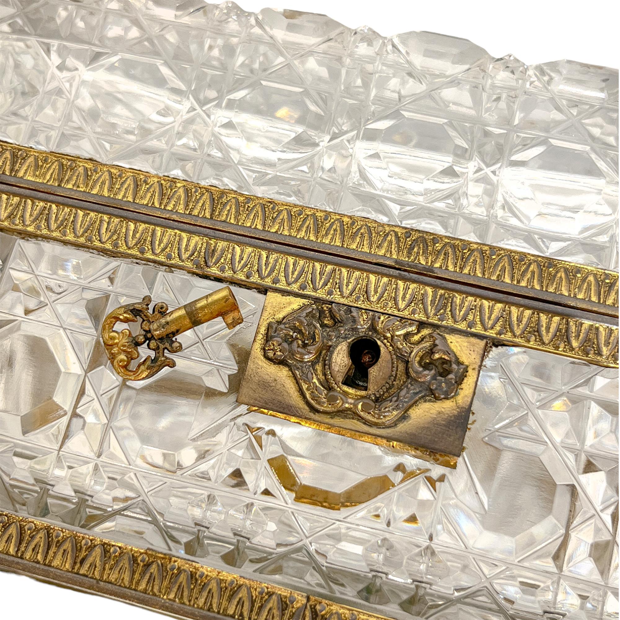 Crystal Casket with Key Att. to Baccarat For Sale at 1stDibs