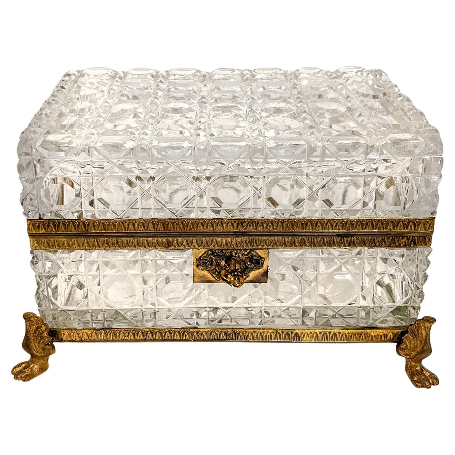 Crystal Casket with Key Att. to Baccarat For Sale at 1stDibs